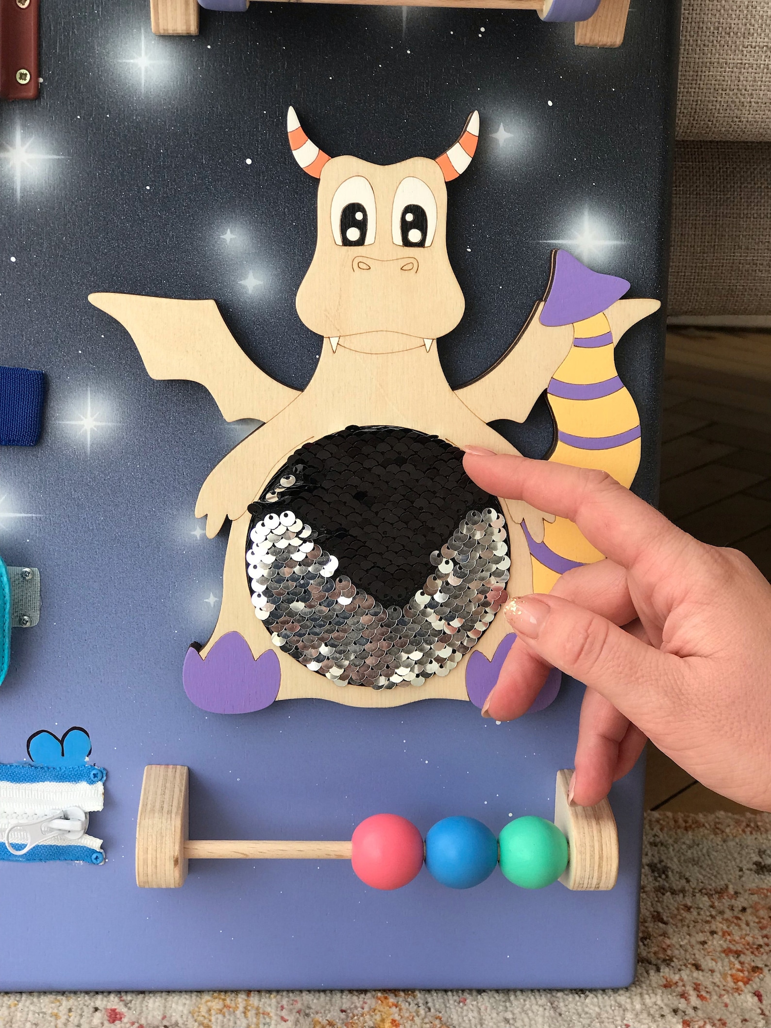 Toddler Busy Board With Space Theme 60x70 Cm Bright Sensory - Etsy UK