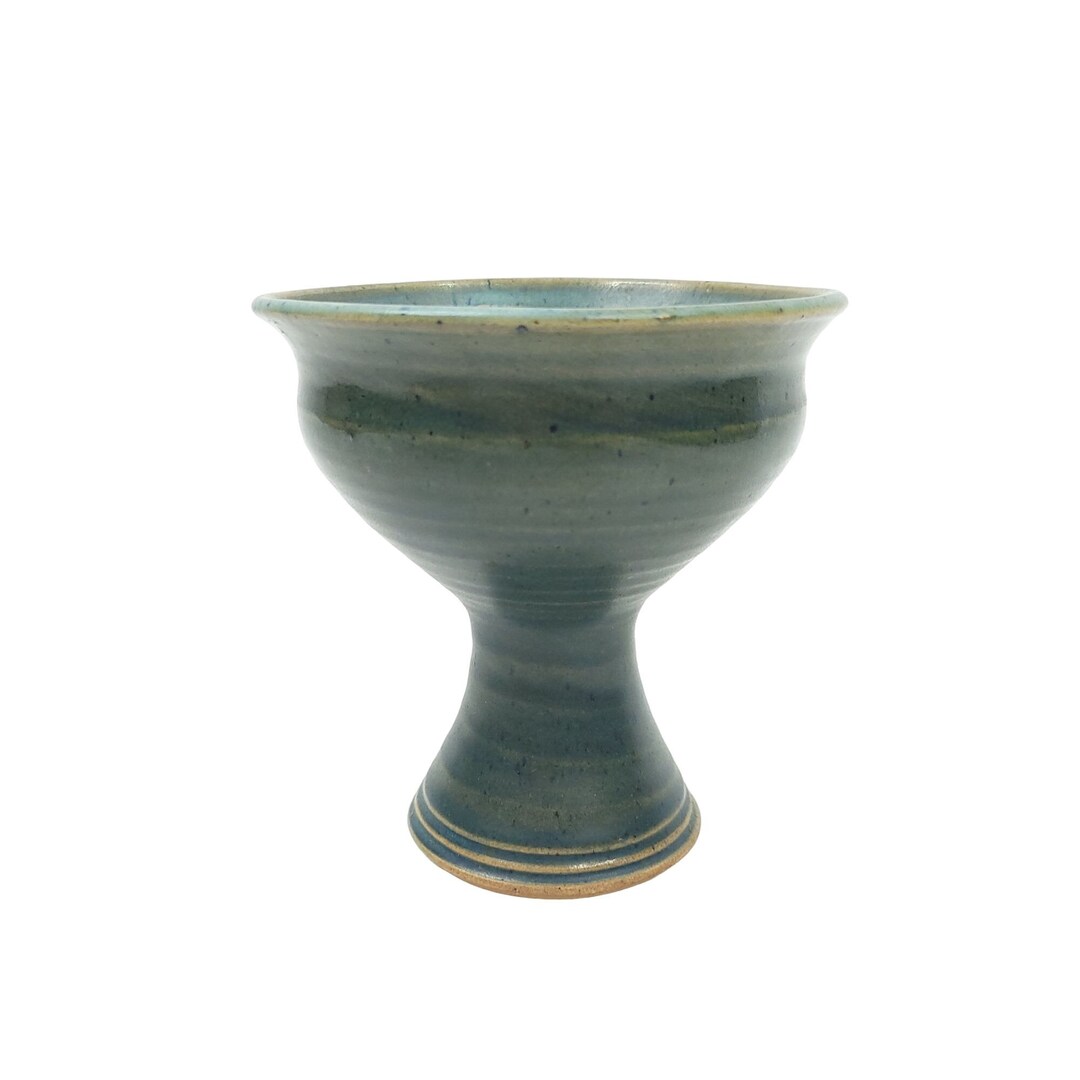 Keith Stewart Pottery 5 Chalice Goblet Pedestal Bowl 1996 Signed Studio ...