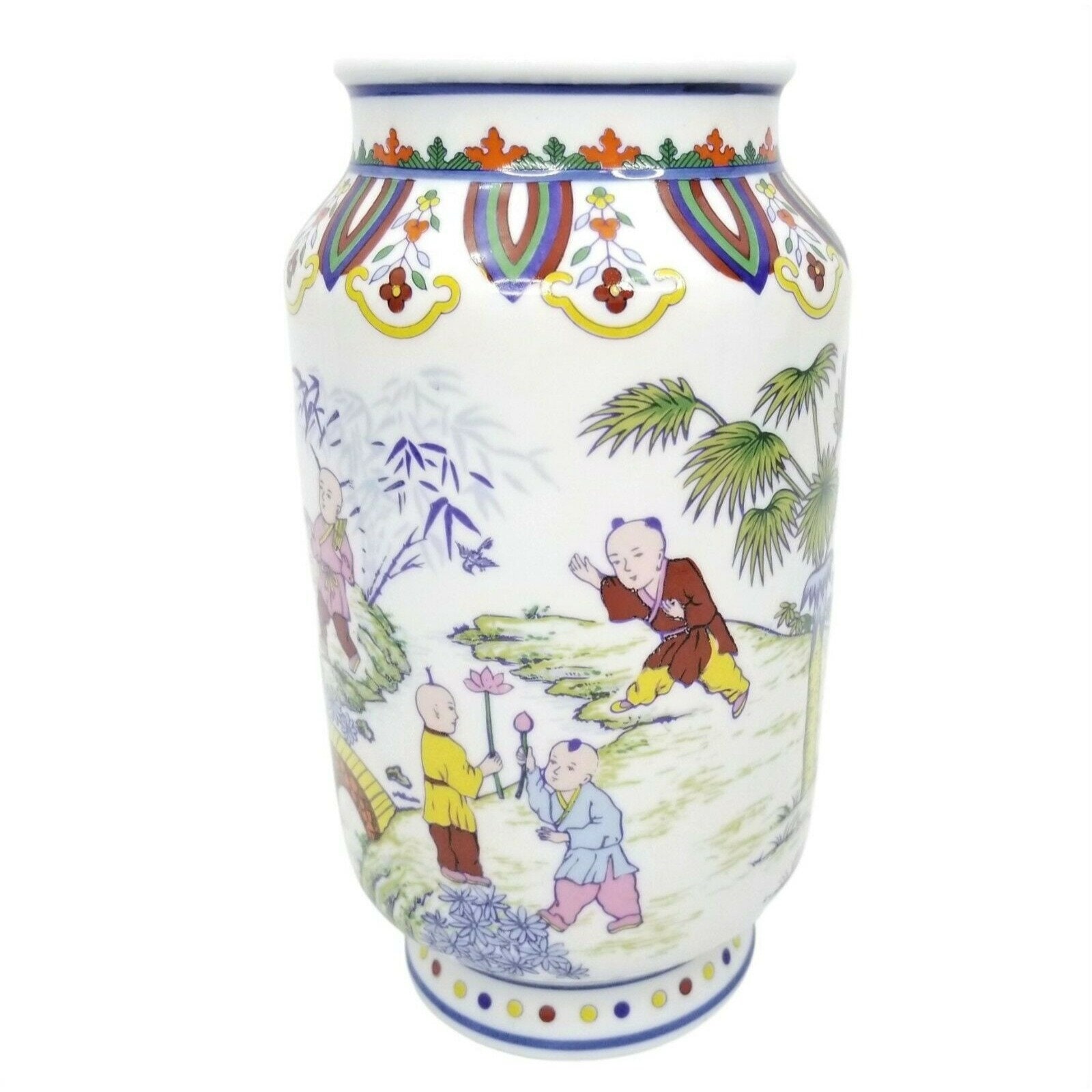Chinese Porcelain Vase Children Boys Playing 9.75 Tall - Etsy