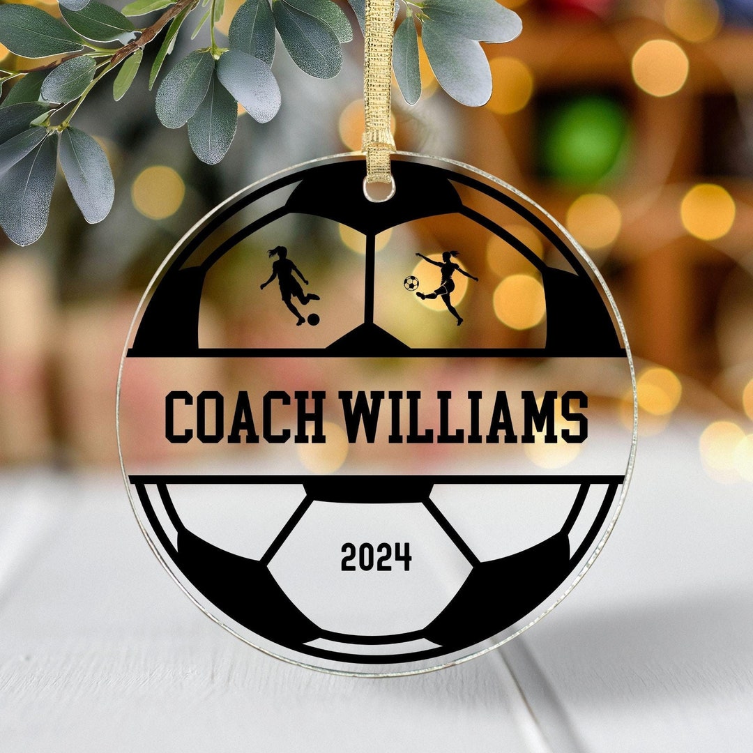 Personalized Soccer Coach Ornament, Custom Female Soccer Coach Gift ...