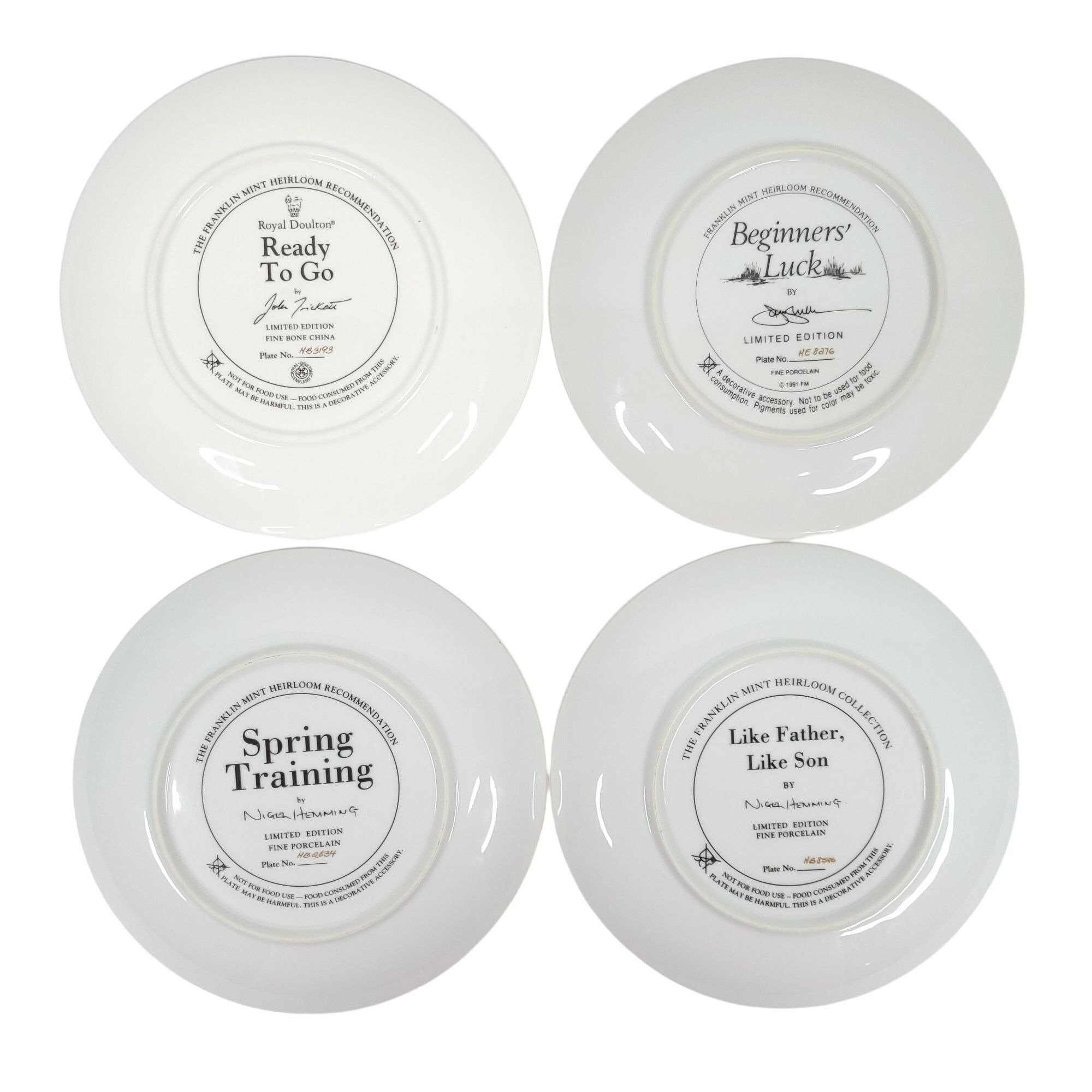 Set of 4 Royal Doulton Black Labrador Collector Plates Franklin Mint ...