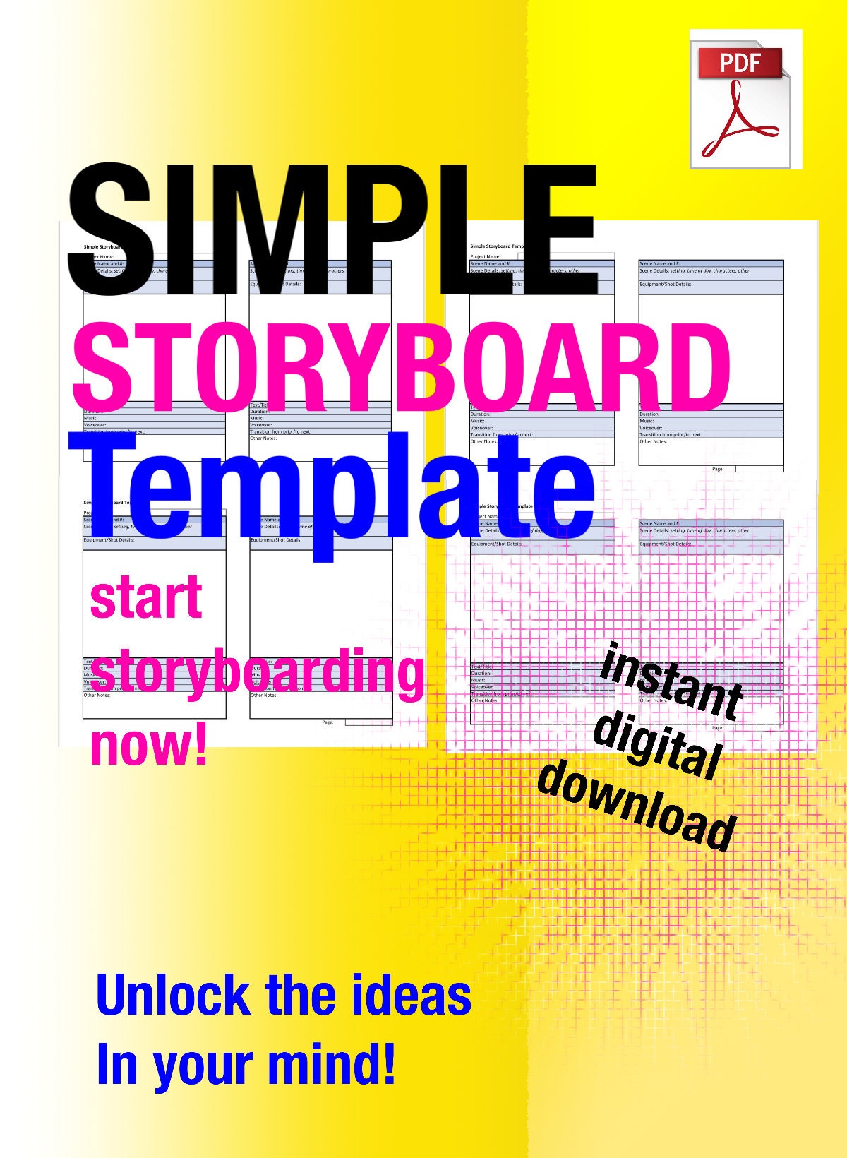 Simple Storyboard Template - Etsy