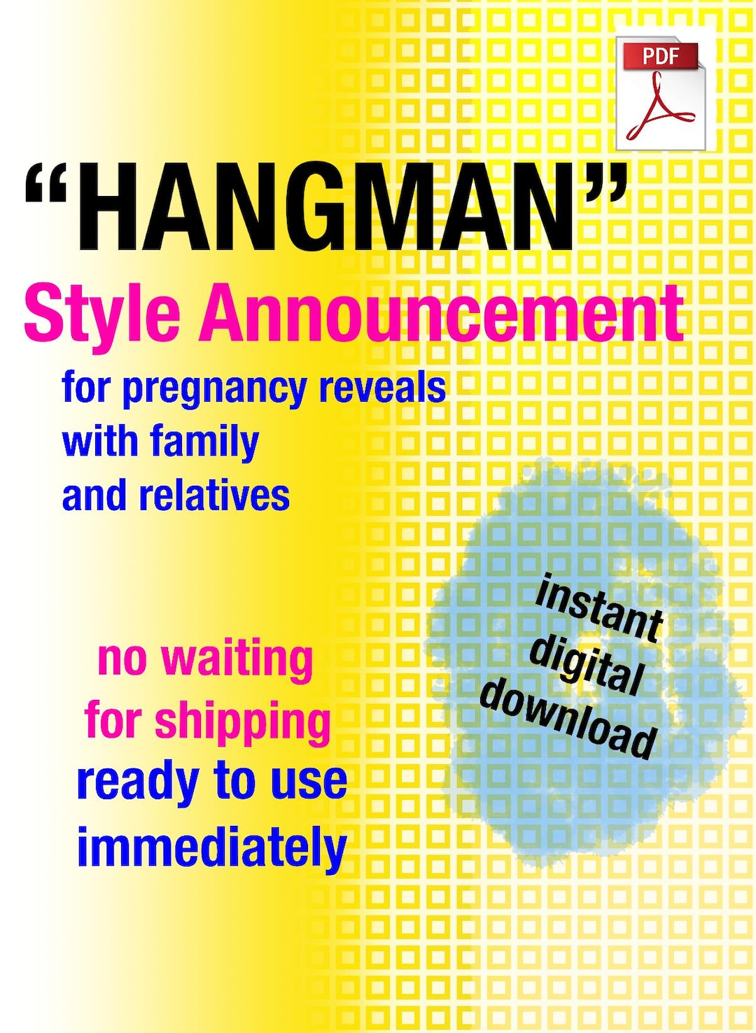 Fun Pregnancy Announcement Baby Reveal "hangman" Style Game - Etsy