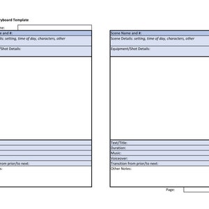 Simple Storyboard Template - Etsy
