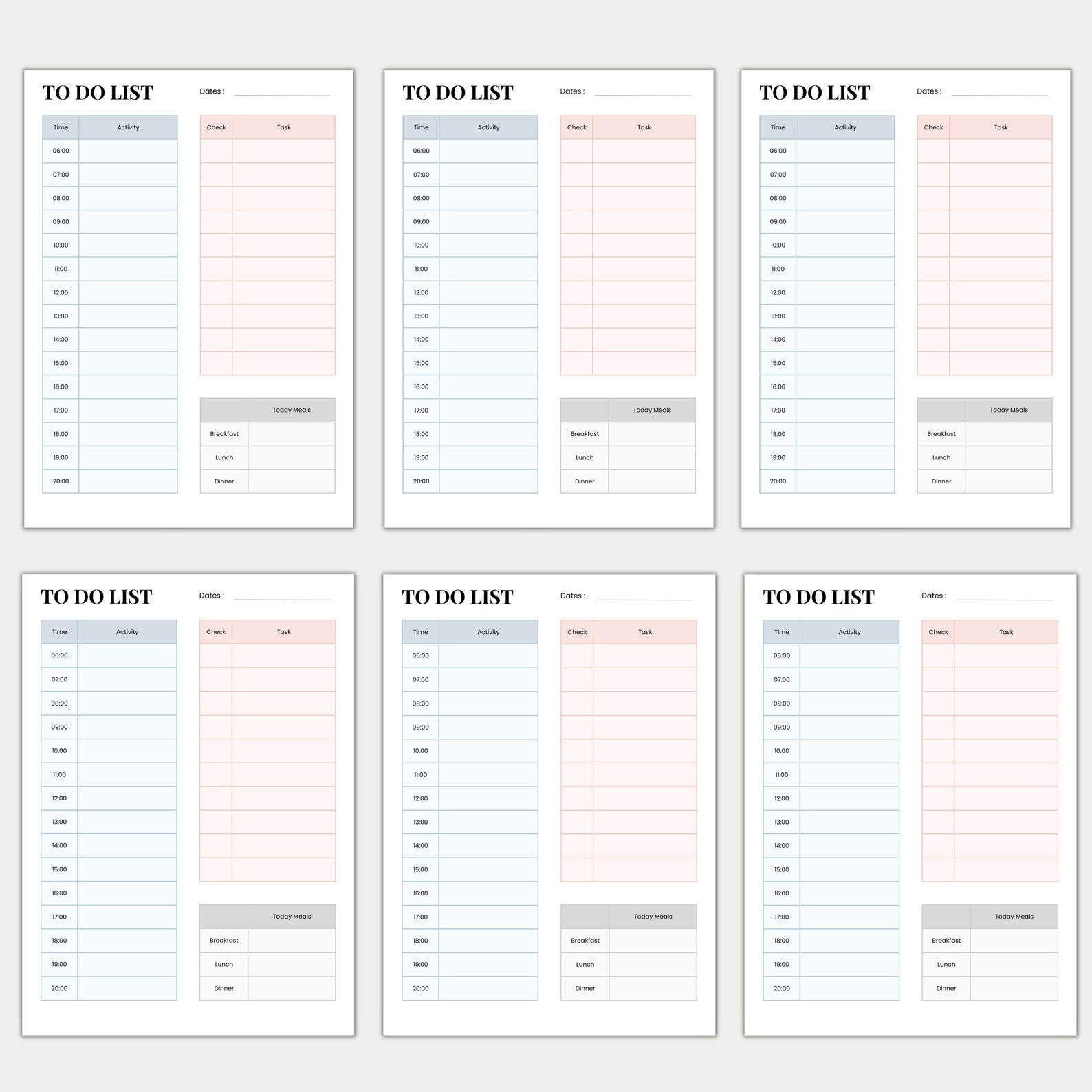 Printable to Do List PDF Planner Checklist Task Lists Instant Download ...