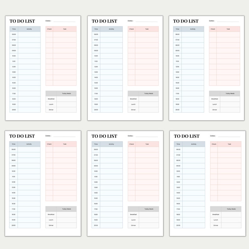 Printable to Do List PDF Planner Checklist Task Lists Instant Download ...