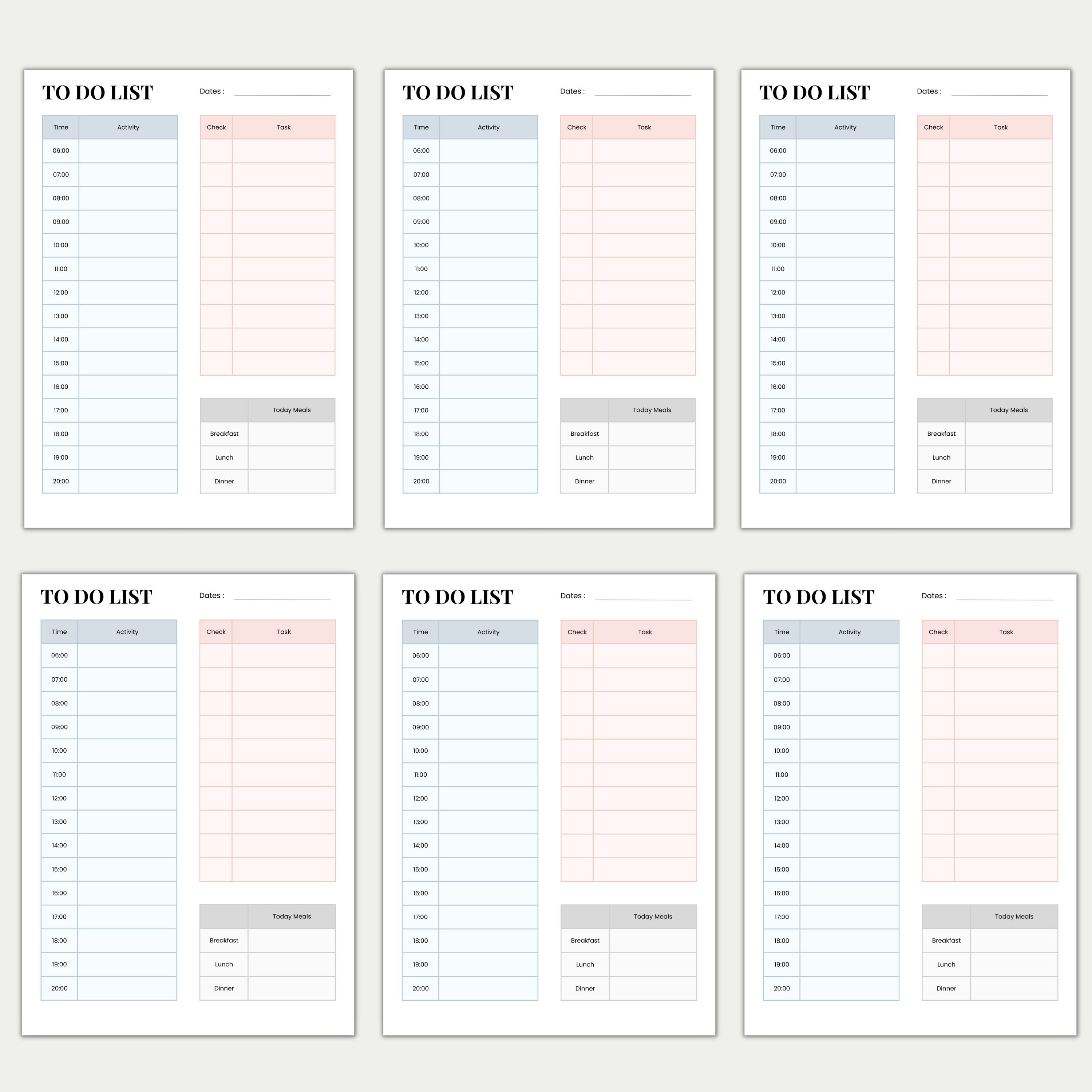 Printable to Do List PDF Planner Checklist Task Lists Instant Download ...