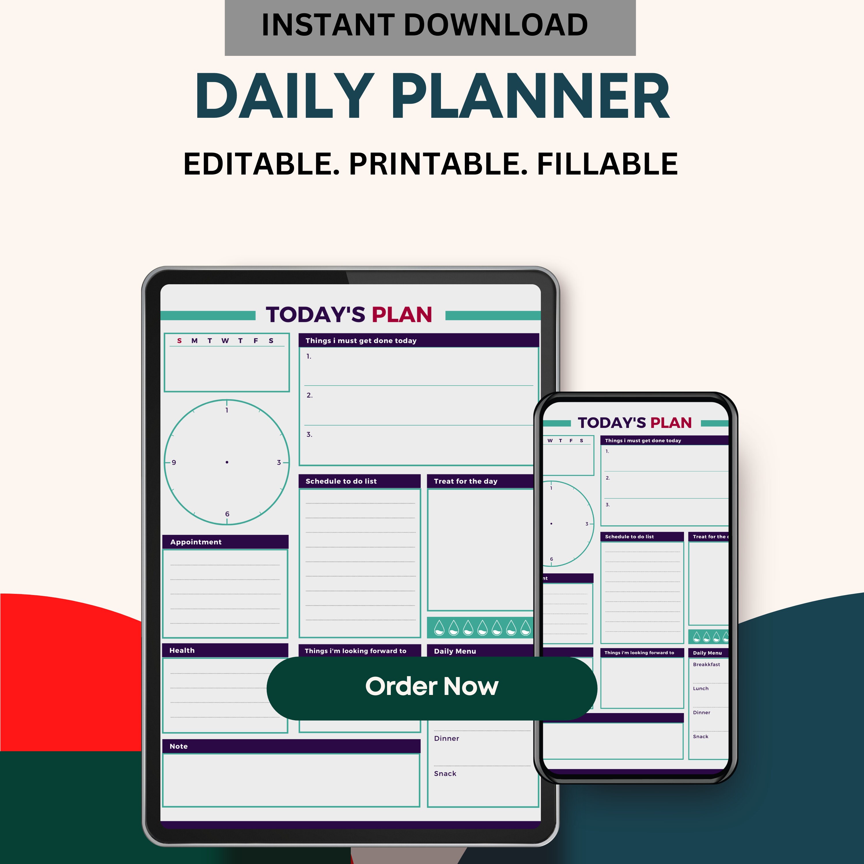 Minimalist Daily Planner Daily Journal Daily Schedule to - Etsy