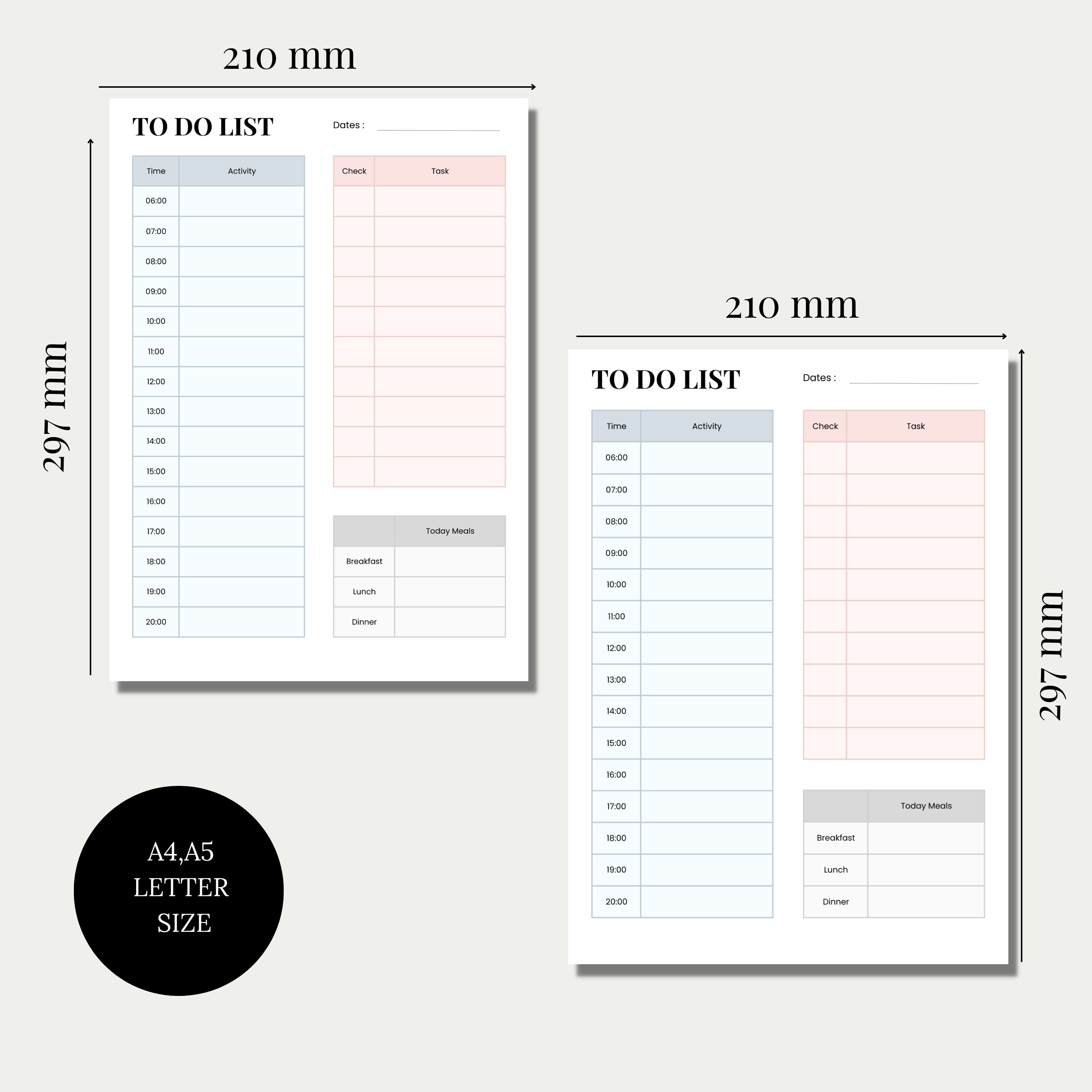 Printable to Do List PDF Planner Checklist Task Lists Instant Download ...