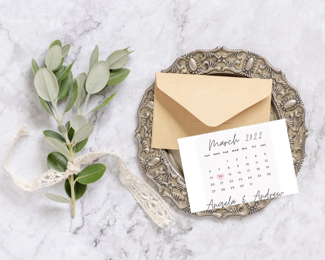 Save the Date Template | Minimalist Modern Wedding Invitation Card ...