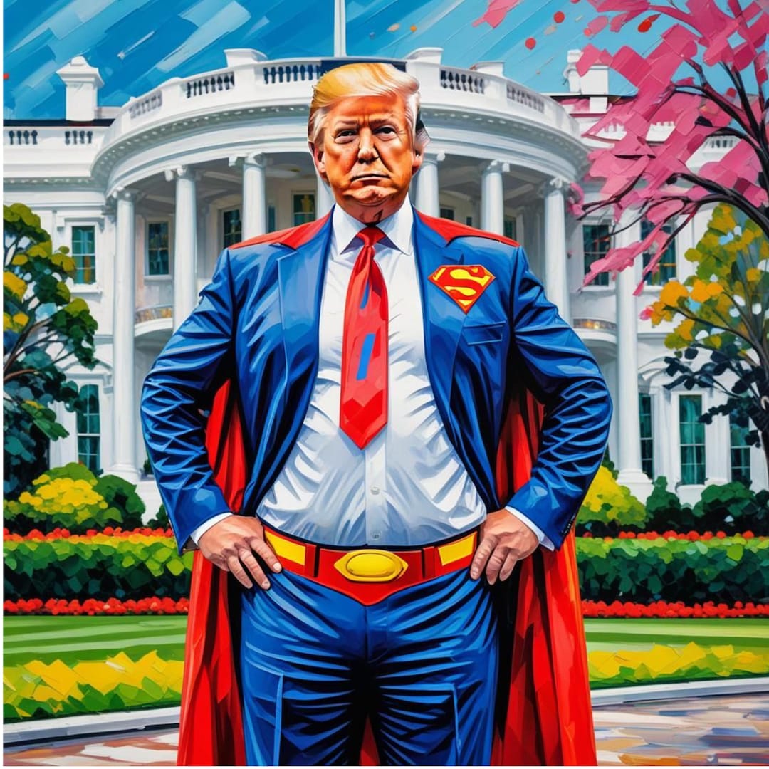 Donald Trump Fan Art Superman MAGA 2024 Campaign T-shirt & Hoodie ...