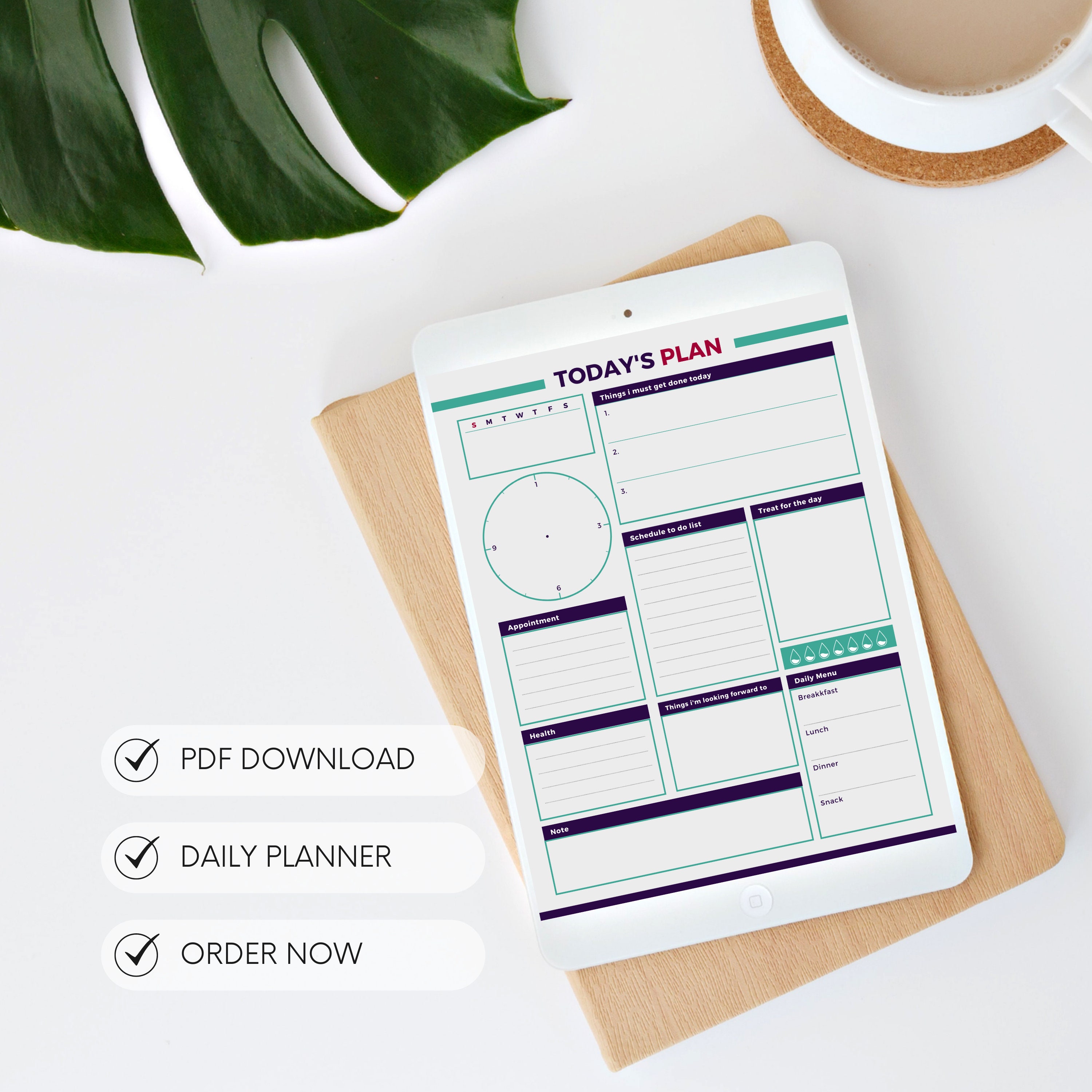 Minimalist Daily Planner Daily Journal Daily Schedule to - Etsy