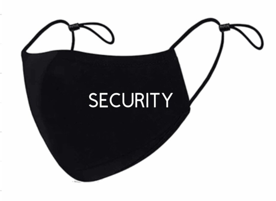 Security Face Mask Custom Logo Washable Cotton Adjustable Elastic ...