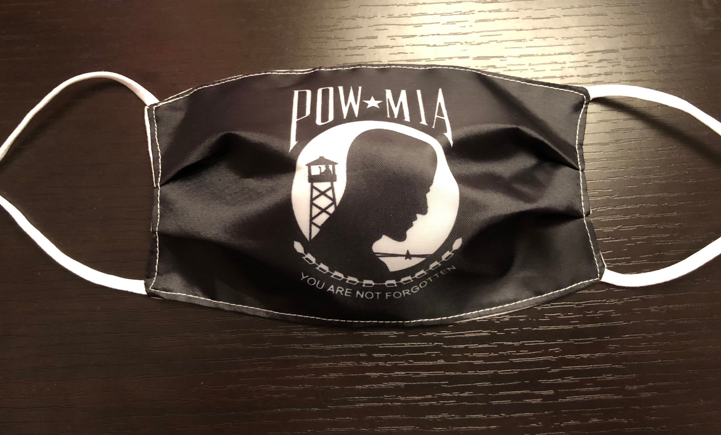 2 Pack POW/MIA Face Mask POWMIA Flag Washable Cotton Adjustable Straps ...