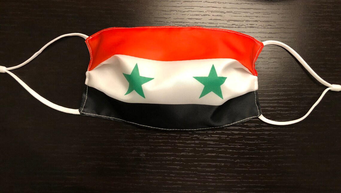 2 Pack Syria Flag Face Mask Washable Cotton Cloth Fabric | Etsy