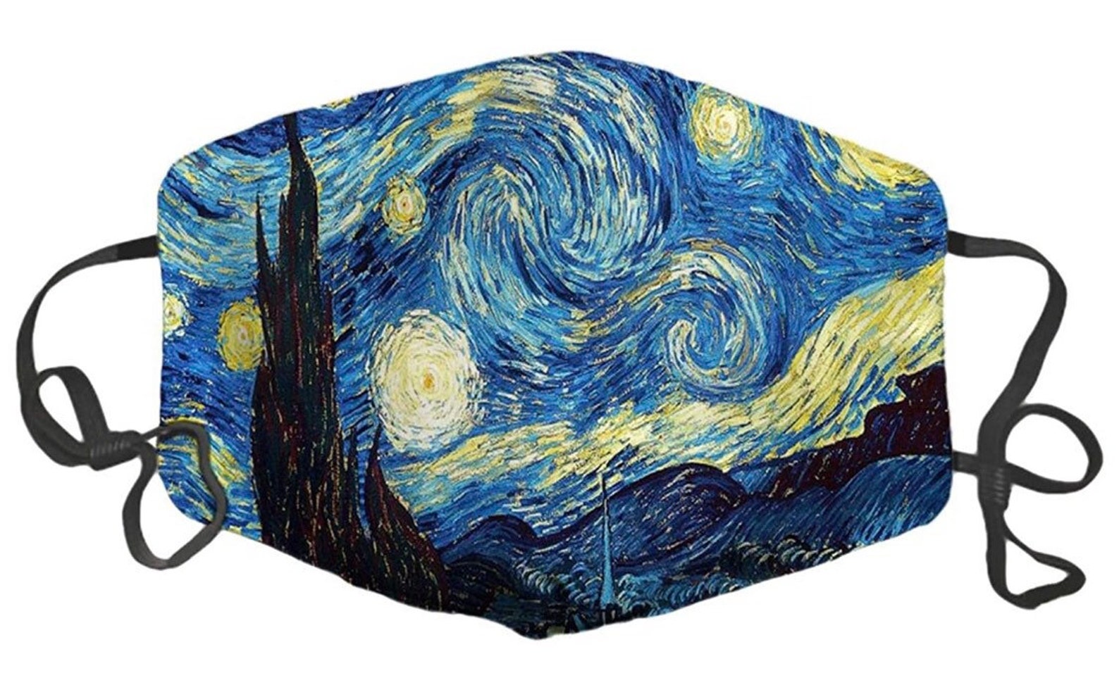 Starry Night Face Mask Vincent Van Gogh Washable Adjustable - Etsy ...