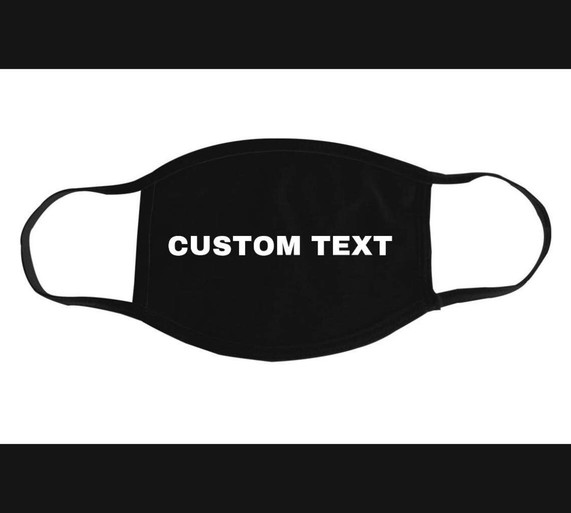 Custom Face Mask Design Company Logo Washable Cotton Reusable - Etsy