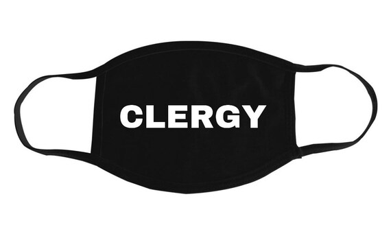 Custom Face Mask CLERGY Company Logo 100% Cotton Customized | Etsy
