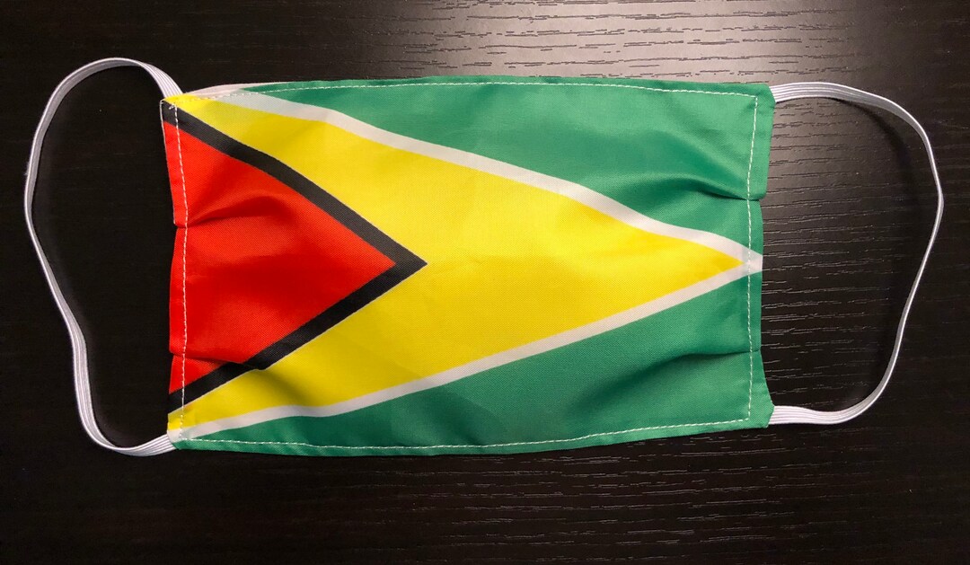 2 Pack Guyana Face Mask Guyanese Flag Washable Cotton Cloth Fabric Buy ...