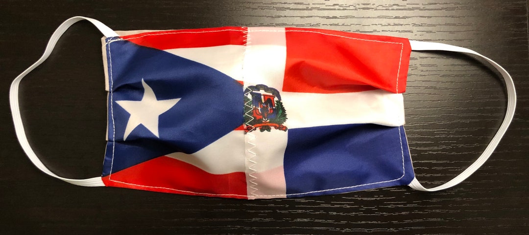 Puerto Rico, Dominican Republic Flag Face Mask - Buy One Get One - Etsy