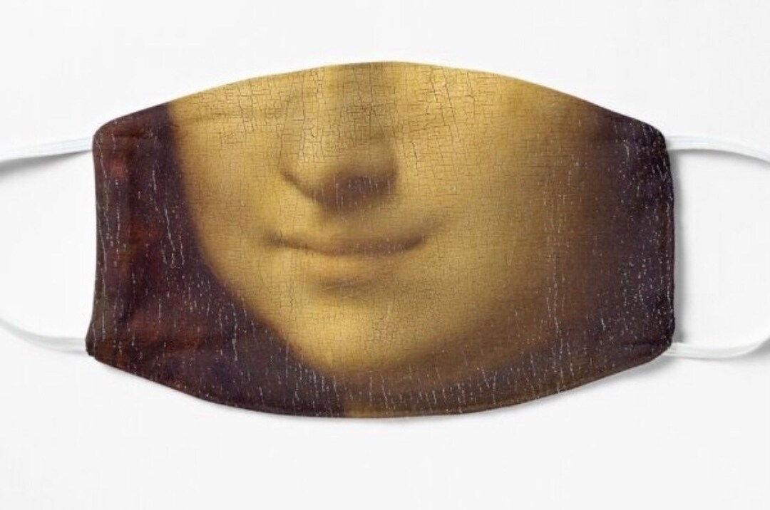 Mona Lisa Face Mask Washable Cotton Cloth Adjustable With Filter Pocket ...