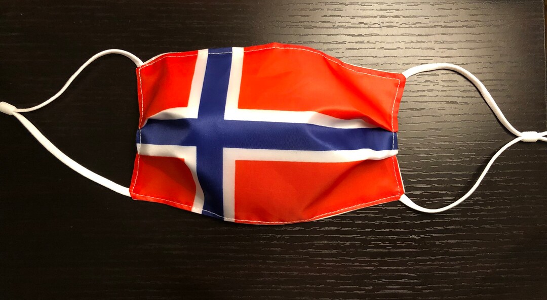 2 Pack Norway Flag Face Mask Washable Cotton Cloth Fabric Adjustable ...