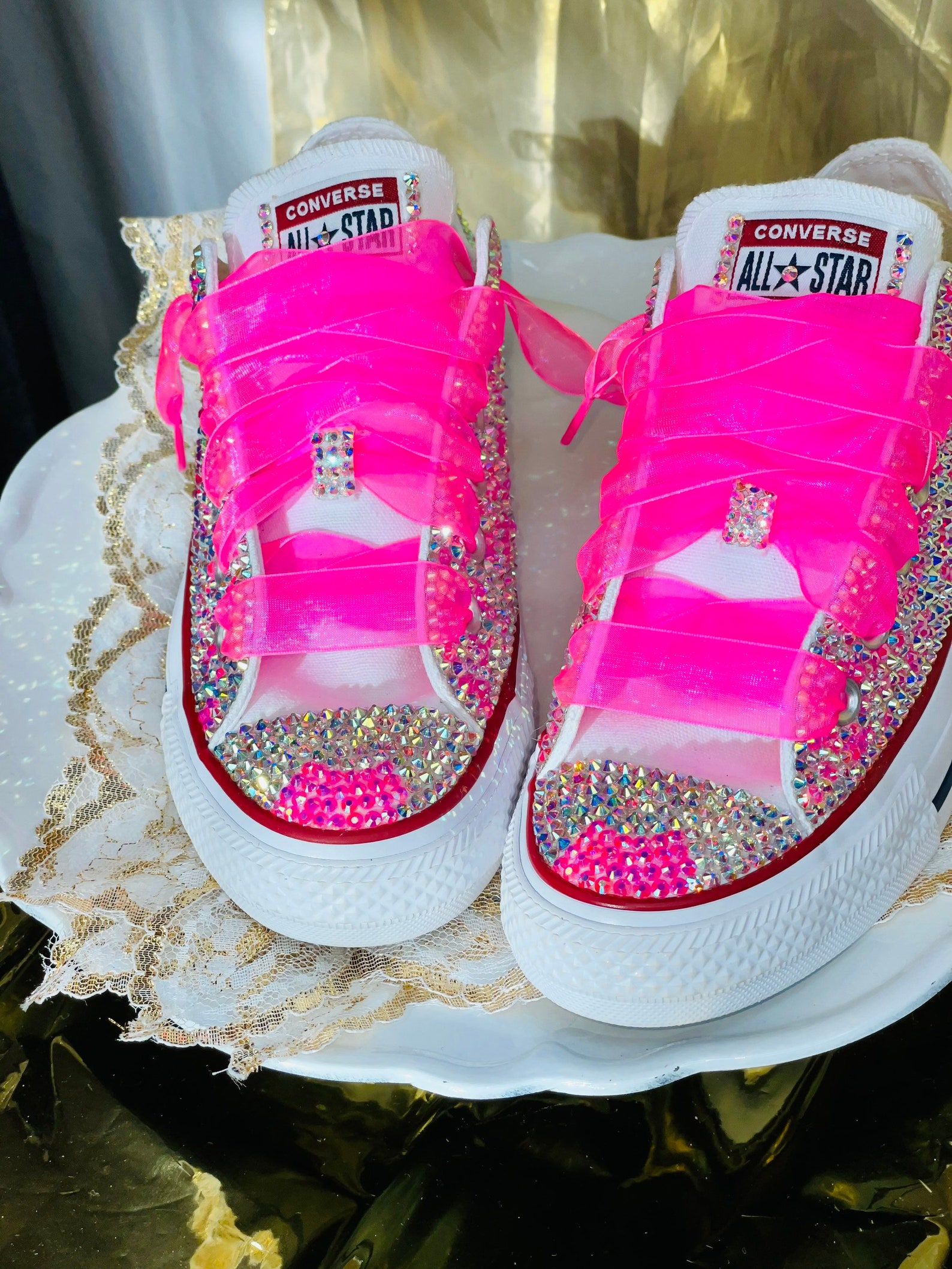 Custom Bedazzled Bling Converse Sneakers - Etsy