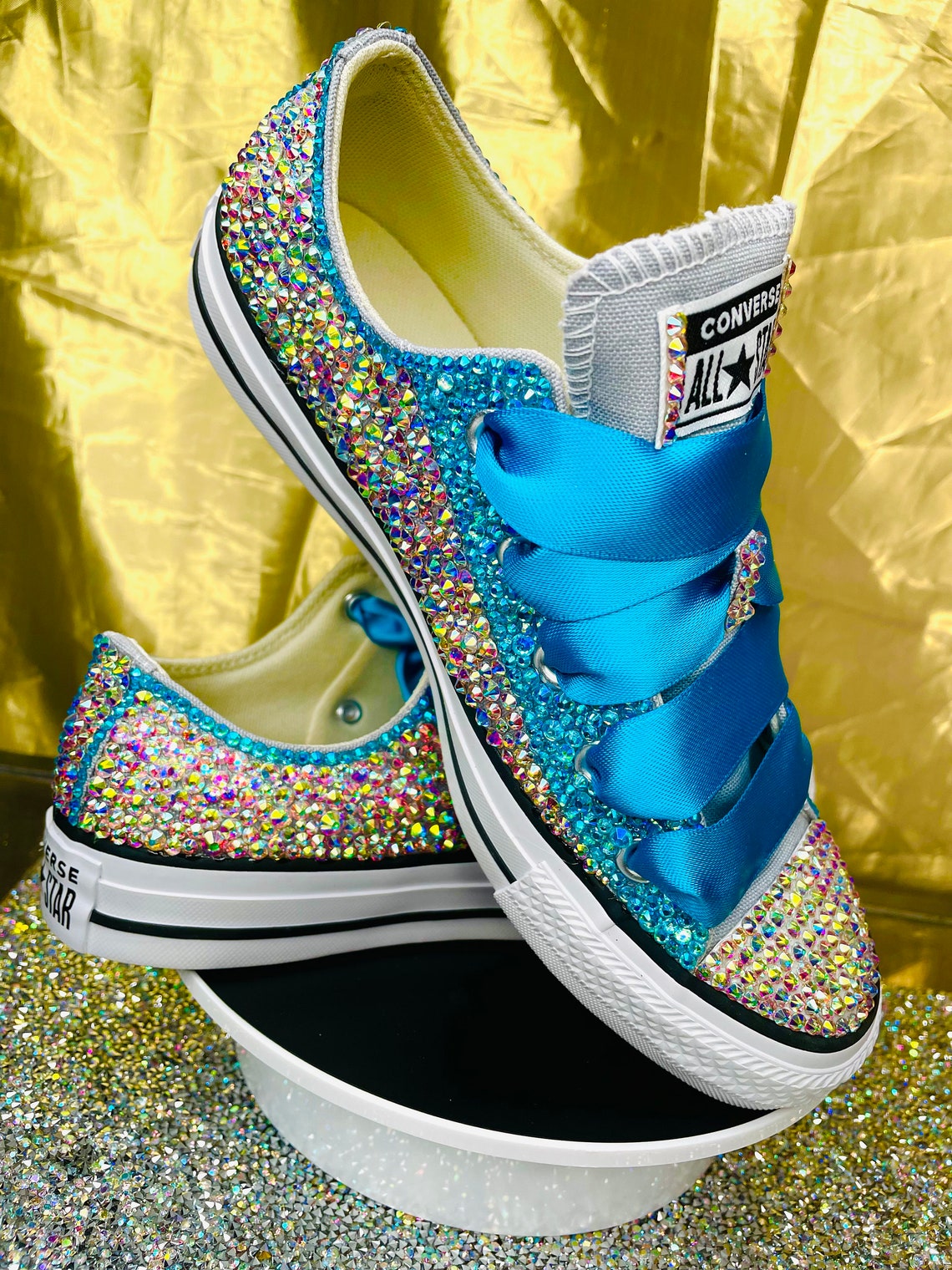 Custom Bedazzled Bling Converse Sneakers - Etsy