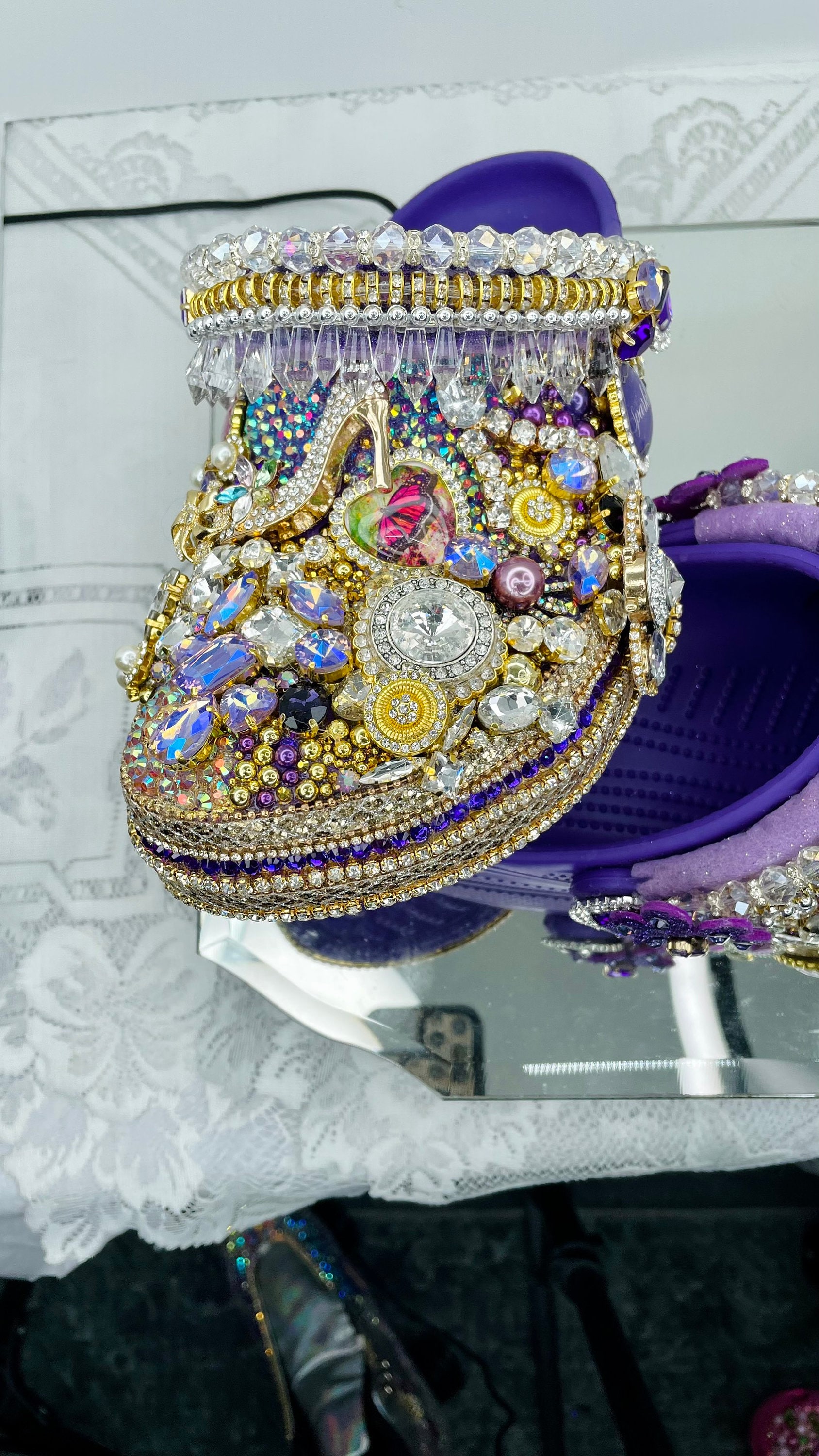 Custom Bedazzled Blinged Crocs - Etsy