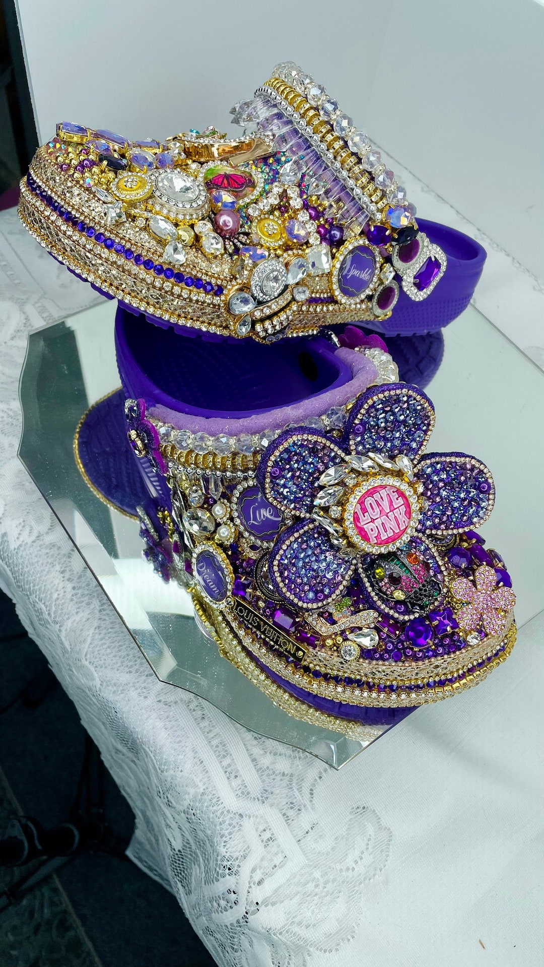 Custom Bedazzled Blinged Crocs - Etsy