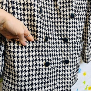 Vintage 1980s Kaspar A.S.L Black & White Houndstooth Pattern Two-piece ...