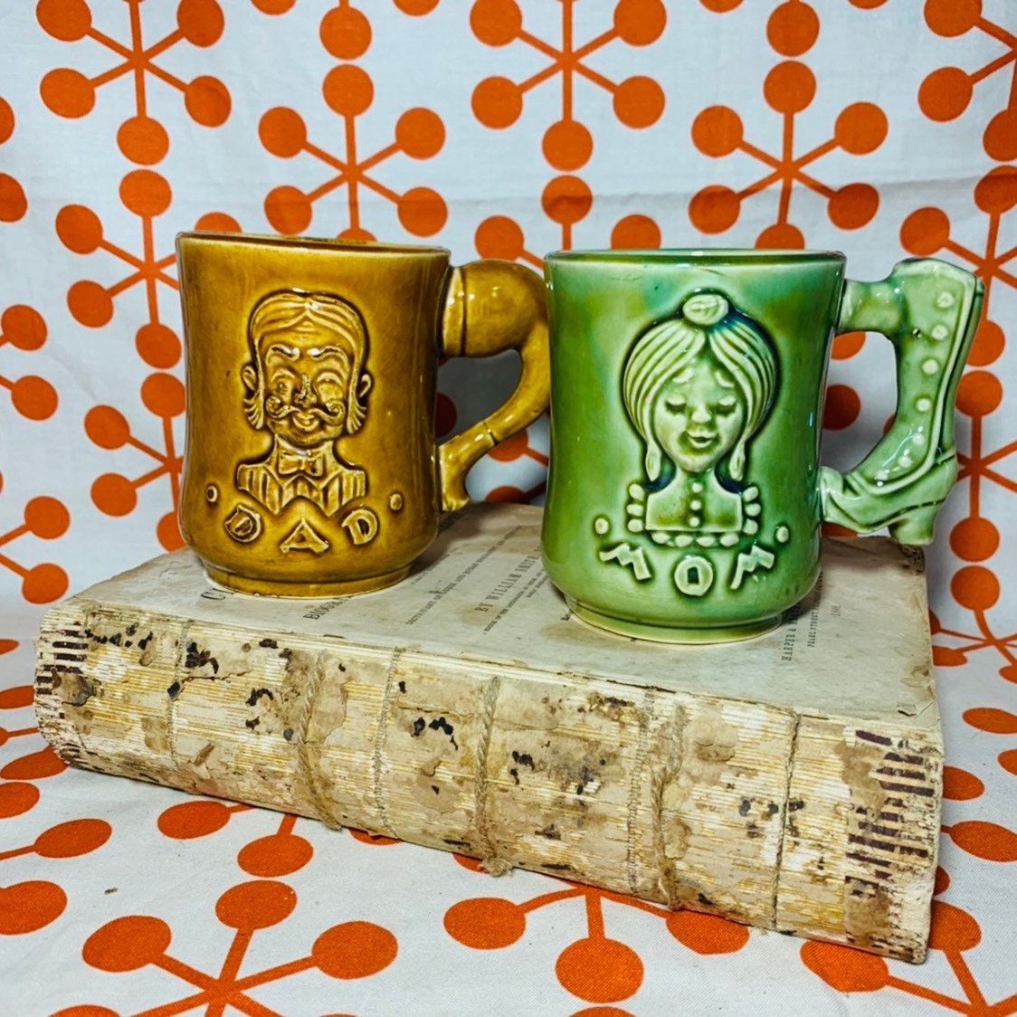 Vintage 1950s/60s Ceramic Mom & Dad Mug Set. Vintage Mugs. | Etsy