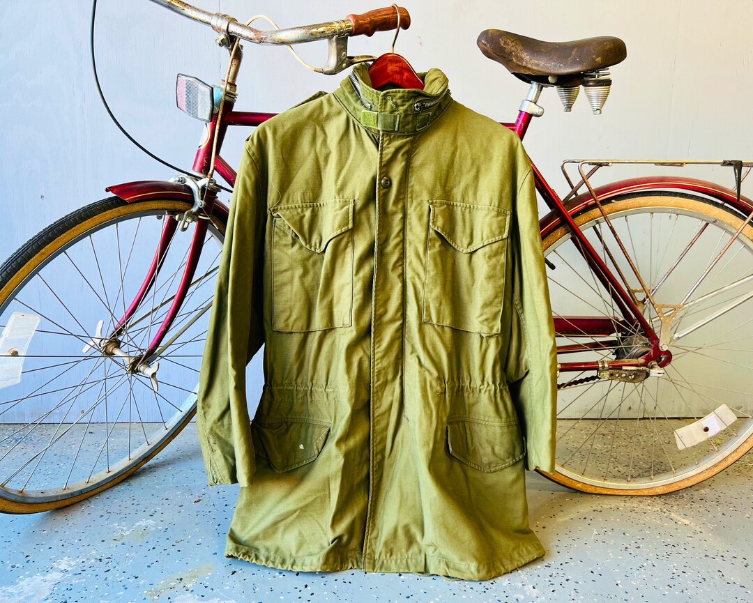 Vintage 1960s/70s Forest Green Army Vietnam Era Hooded Jacket. Vintage ...