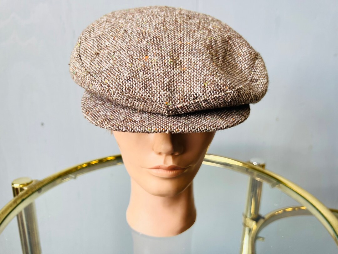 Vintage 1970s Tweed Wool Blend Billed Cap/newsboy Hat. Vintage Hats ...