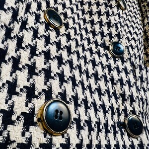 Vintage 1980s Kaspar A.S.L Black & White Houndstooth Pattern Two-piece ...