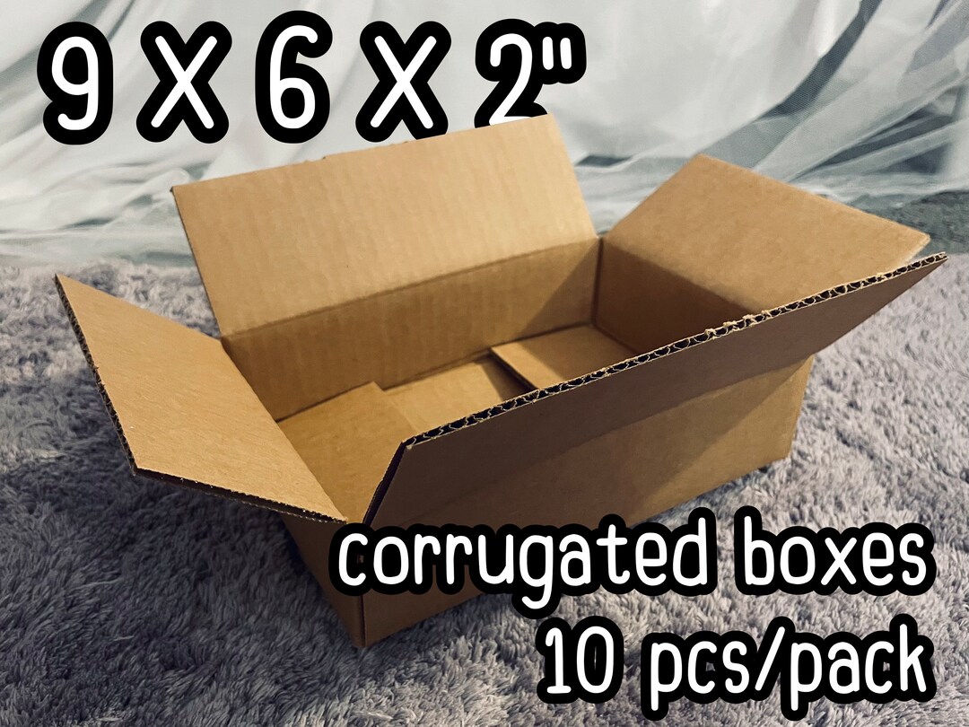 10 Pcs Pack 9x6x2 Corrugated Cardboard Shipping Mailing Boxes - Etsy
