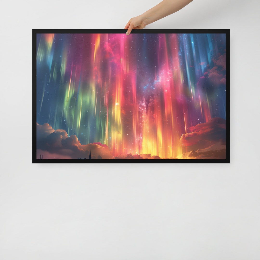 Northern Lights Aurora Borealis Framed Poster - Etsy