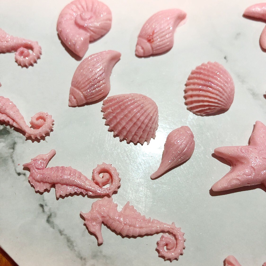 Gorgeous Gold and Pastel shaded corals and sea shells. 40 | Etsy