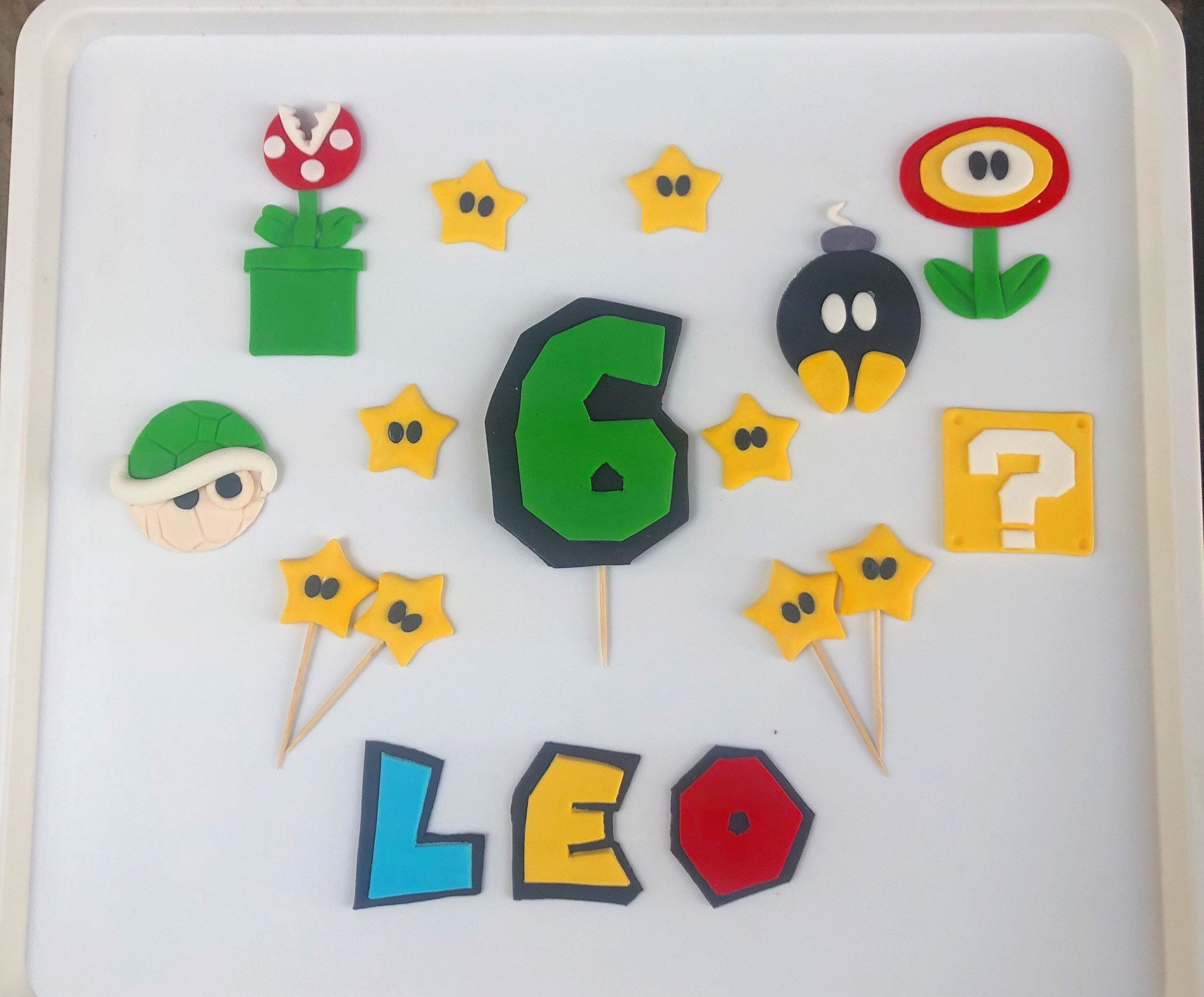 Super Mario Character Cake Topper Set. Includes Large Mario - Etsy ...