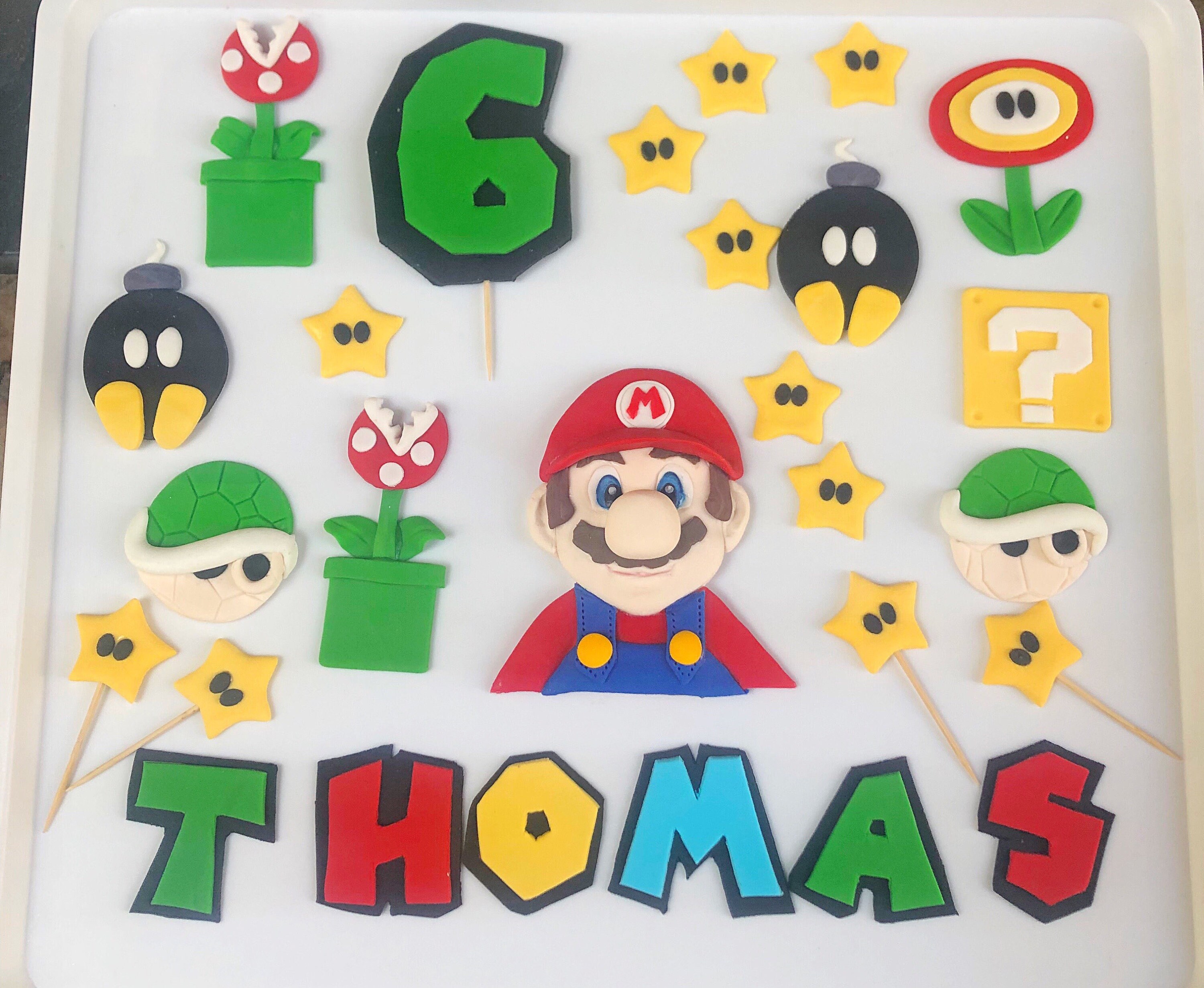 Super Mario Character Cake Topper Set. Includes Large Mario - Etsy ...