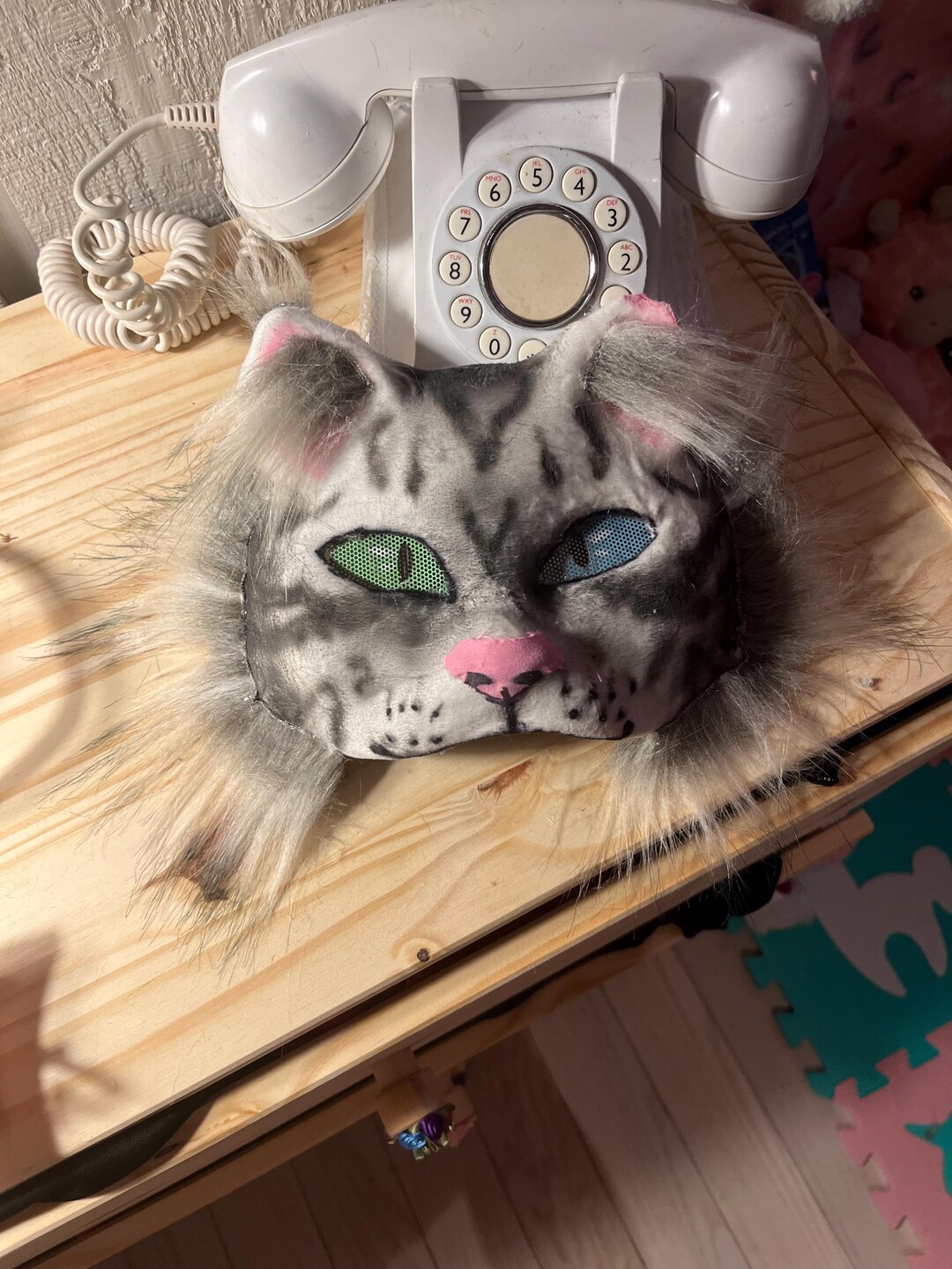 Half Eared Cat Therian Mask - Etsy