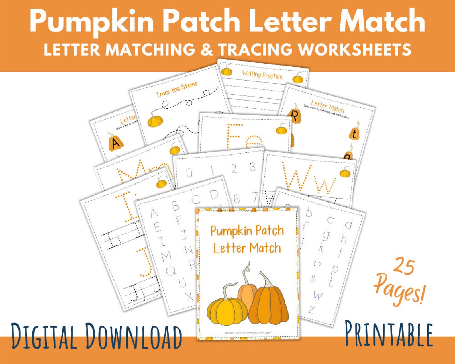 Letter Matching, Alphabet Tracing Worksheets, Handwriting, Preschool ...