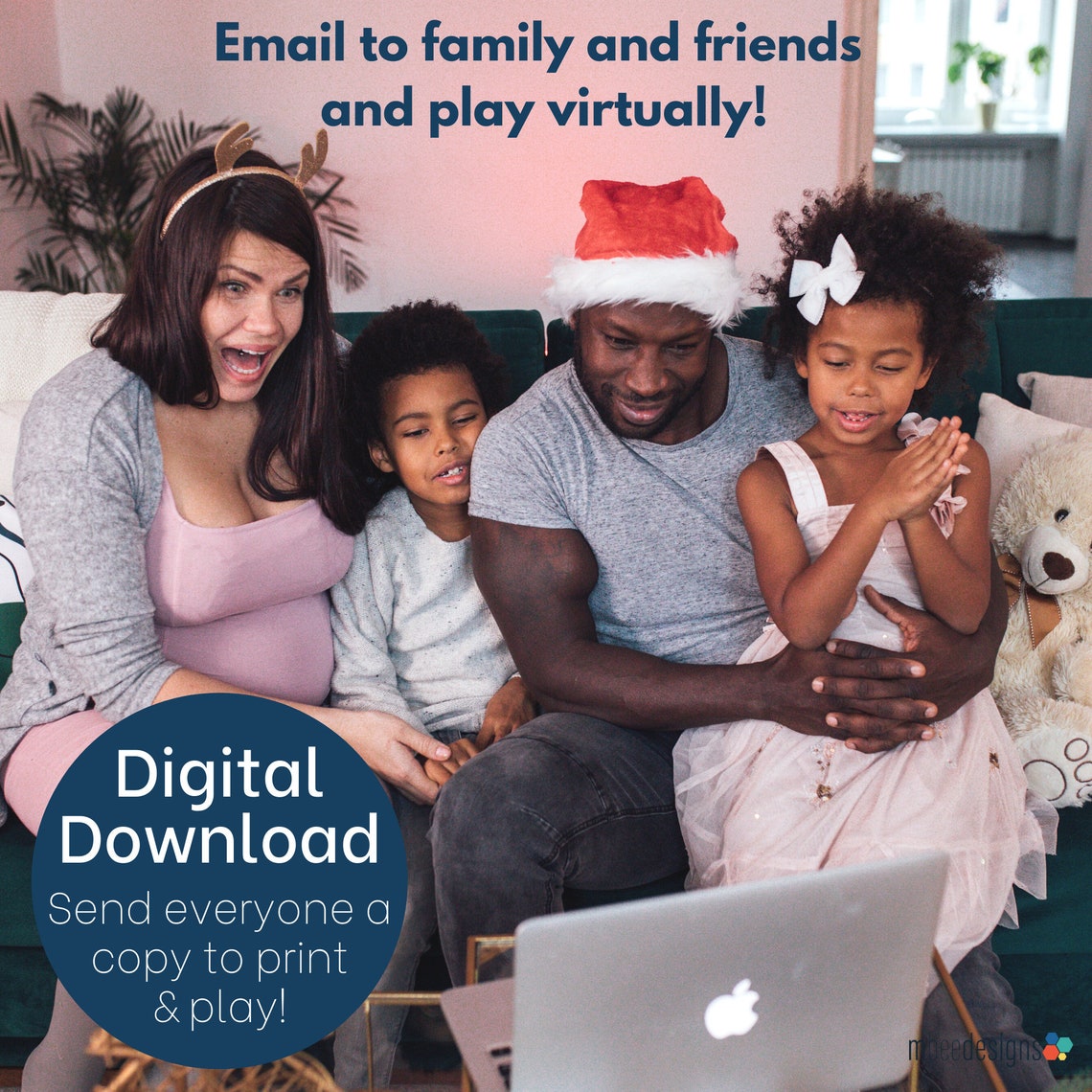 Christmas Scattergories Printable Game Virtual Zoom Christmas | Etsy