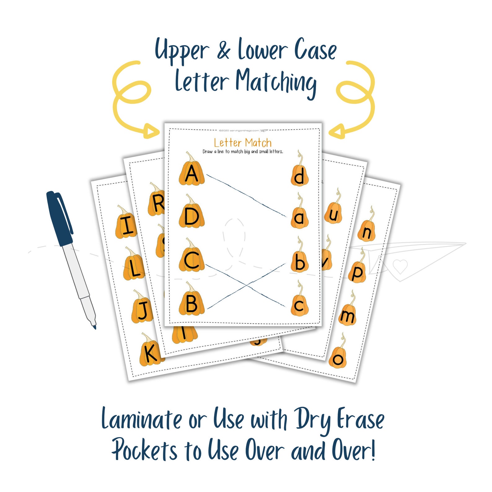 Letter Matching, Alphabet Tracing Worksheets, Handwriting, Preschool ...