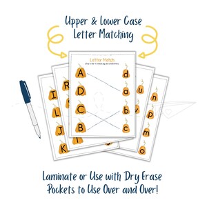 Letter Matching, Alphabet Tracing Worksheets, Handwriting, Preschool ...