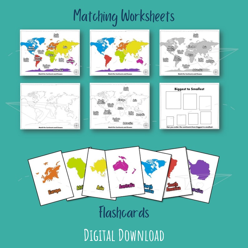 World Map Busy Book Printable for Preschool and Kindergarten | Etsy