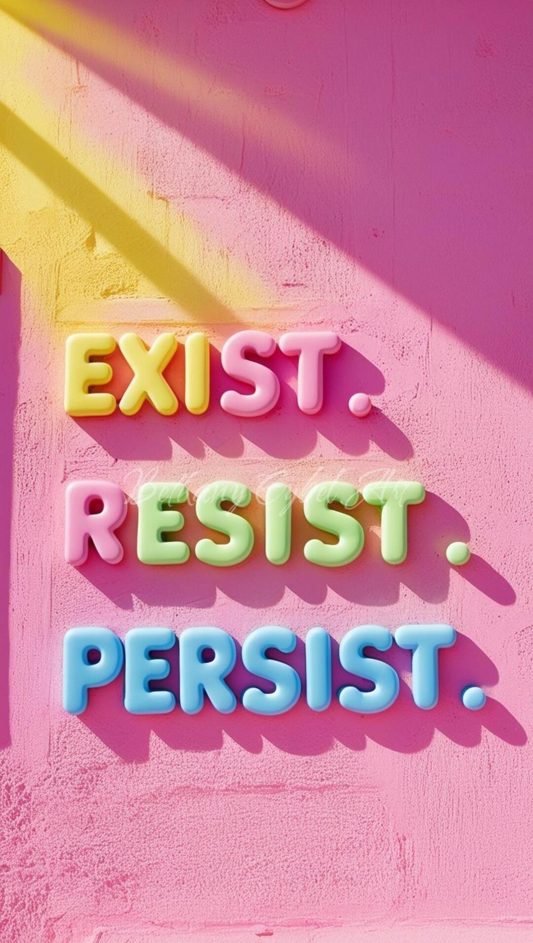 Exist. Resist. Persist. Phone Wallpaper - Etsy