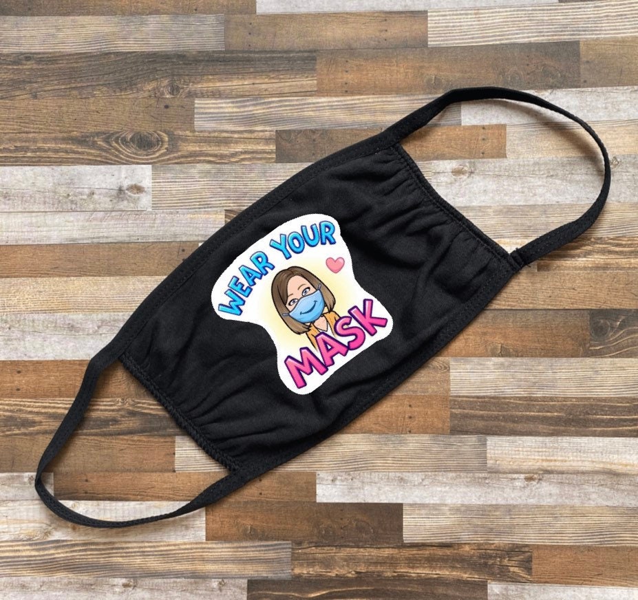 Custom Bitmoji Face Mask Washable Reusable cotton mask | Etsy