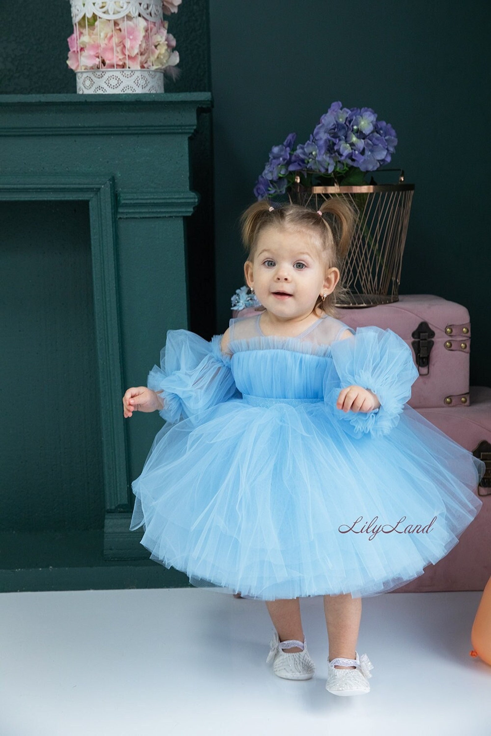 Blue Tutu Prom Ball Gown Dress, Toddler Puffy Baby Dress, Special ...