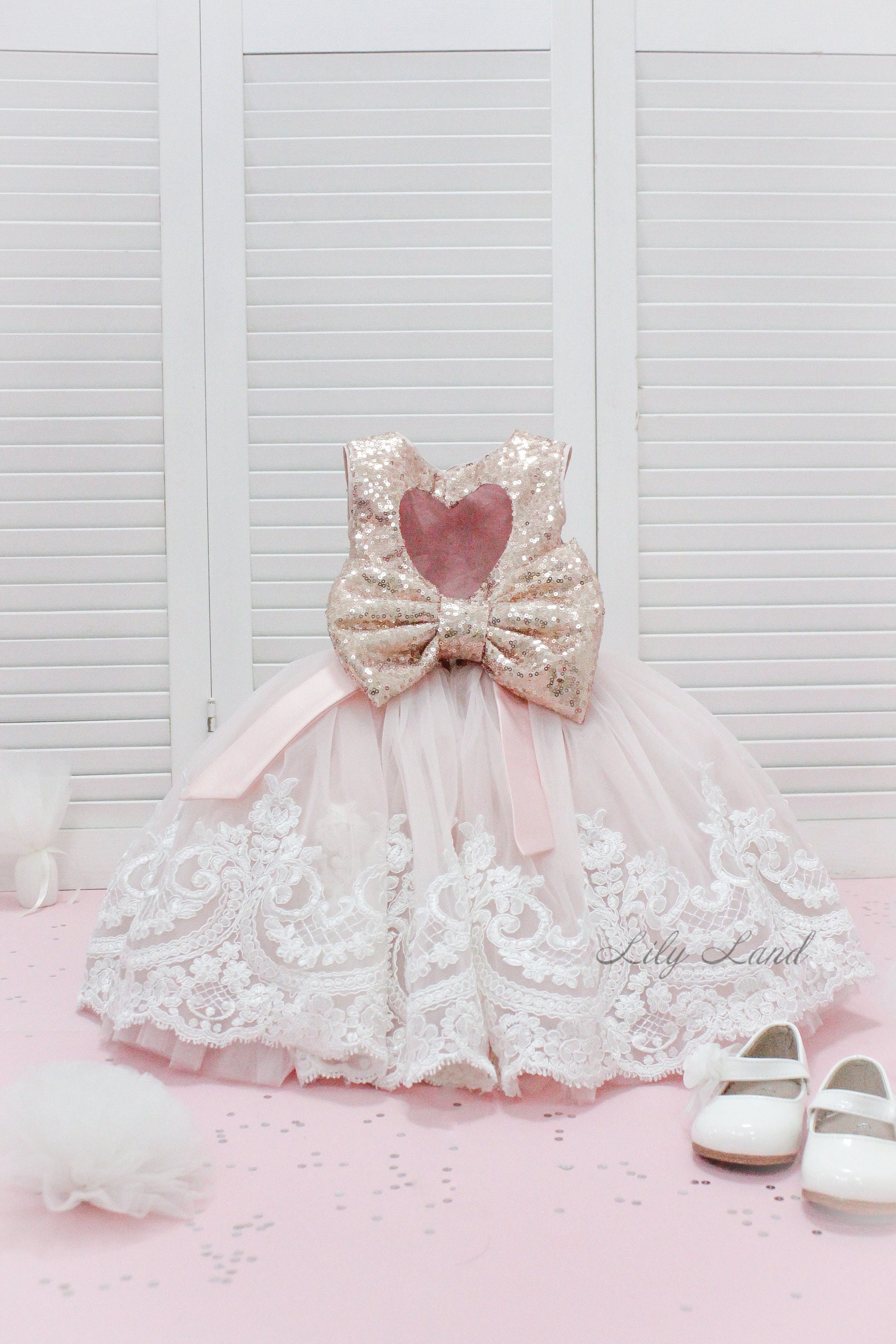 Sparkling first birthday baby dress puffy girl dress flower | Etsy